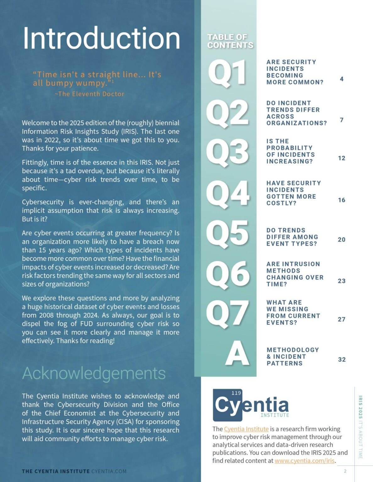 Information Risk Insight Study 2025 - Cyentia Institute
